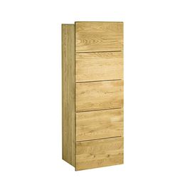 Pharao24.de Baumkanten Kommode mit 5 Schubladen Eiche Massivholz