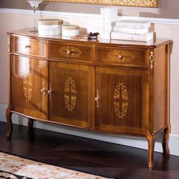 Pharao24.de Barock Sideboard mit Nussbaum furniert 130 cm