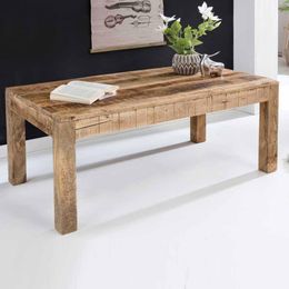 Pharao24.de Couchtisch aus Mangobaum Massivholz Landhaus rustikal