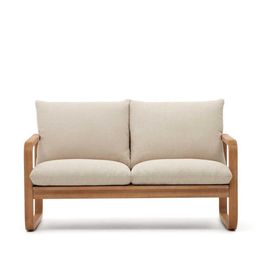 Pharao24.de Terrassen Sofa aus Eukalyptusholz mit Polstern 142 cm breit