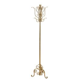 Pharao24.de Standgarderobe im Vintage Design Antik Finish in Goldfarben