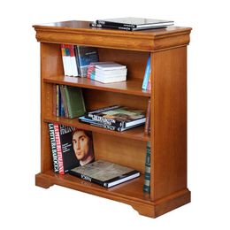 Pharao24.de Klassisches Buchregal in Nussbaumfarben 92 cm hoch - 83 cm breit