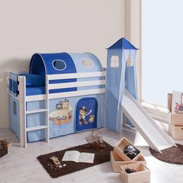Pharao24.de Kinderhochbett mit Rutsche Tunnel