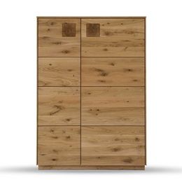 Pharao24.de Wildeiche Wohnzimmer Schrank in modernem Design 145 cm hoch