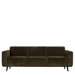 Pharao24.de Moderne Couch in Dunkelgr&uuml;n und Schwarz Cord Bezug