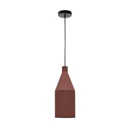 Pharao24.de Design Pendelleuchte Metall in Terracotta 15 cm breit