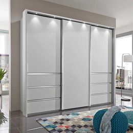Pharao24.de Schiebet&uuml;renschrank in Wei&szlig; 260 cm breit