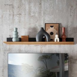 Pharao24.de Zweifarbiges Wandboard aus Wildeiche Massivholz 140 cm breit