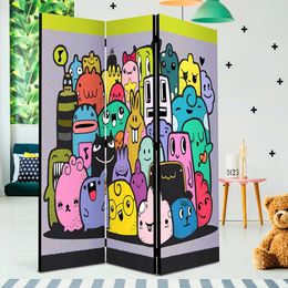 Pharao24.de Kinderzimmer Stellwand mit Comic Motiv Bunt