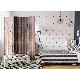 Pharao24.de Spanische Wand in Altholz Bretter Optik 3-teilig
