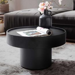 Pharao24.de Designercouchtisch Sofatisch in Schwarz aus Metall
