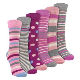 6er-Pack Damen-Bambus-Socken Weich Atmungsaktiv Gemusterte Alltagssocken