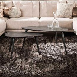 Pharao24.de Couchtisch Sofatisch in Wankelform zweiteilig (zweiteilig)
