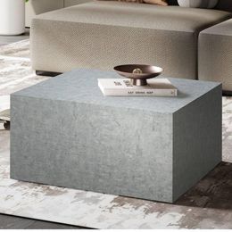 Pharao24.de Couchtisch Sofatisch in Beton Grau und quadratischer Form