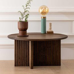 Pharao24.de Couchtisch im Skandi Design runder Tischplatte