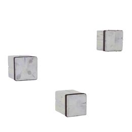 Pharao24.de Deko Wandregal Set aus Tanne White Wash massiv Metall (dreiteilig)