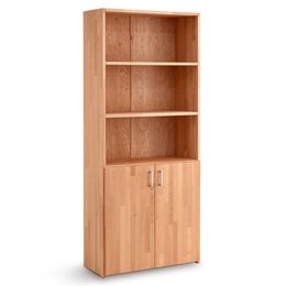 Pharao24.de Aktenschrank Holz modern Buche ge&ouml;lt 186 cm hoch 80 cm breit