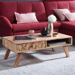 Pharao24.de Wohnzimmertisch aus Akazie Massivholz Landhaus Design