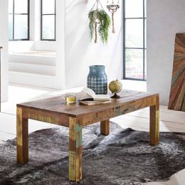 Pharao24.de Couchtisch im Shabby Chic Design Braun Bunt
