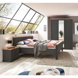 Pharao24.de Komplettschlafzimmer modern im Landhausstil 220 cm hoch (dreiteilig)