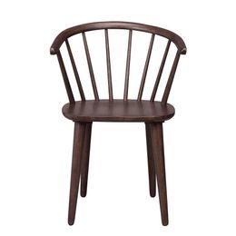 Pharao24.de Retro Stuhl in Walnussfarben Holz massiv (2er Set)