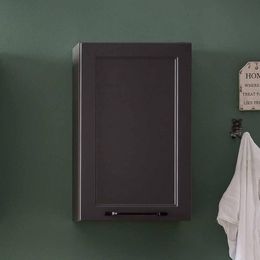 Pharao24.de H&auml;ngeschrank Badezimmerschrank in Dunkelgrau mit Dreht&uuml;r