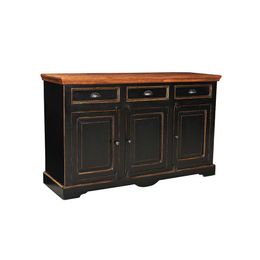 Pharao24.de Shabby Sideboard in Schwarz 150 cm
