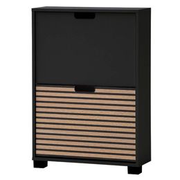 Pharao24.de Schuhschrank Schuhgarderobe in modernem Design - Schwarz matt