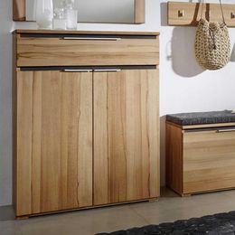 Pharao24.de Garderoben Schuhschrank aus Kernbuche Massivholz 80 cm breit