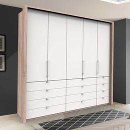 Pharao24.de Moderner Schlafzimmerschrank mit vielen Schubladen 3 t&uuml;rig