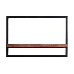 Pharao24.de Wandregal aus Mangobaum Massivholz und Metall 50 cm breit