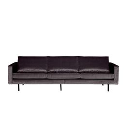 Pharao24.de Retro Couch in Anthrazit Samtbezug