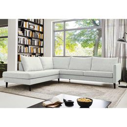Pharao24.de Skandi Couchecke in Offwhite Webstoff Skandi Design