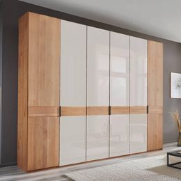 Pharao24.de Kleiderschrank Schlafzimmerkleiderschrank mit Dreht&uuml;ren und Metallgriffen