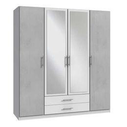Pharao24.de Schlafzimmerkleiderschrank zweifarbig 179 cm breit Spiegelt&uuml;ren