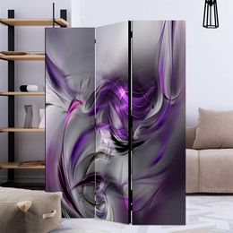 Pharao24.de Paravent modern in Grau und Violett drei Elementen