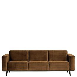 Pharao24.de Couch in Honigfarben Samt 230 cm breit