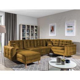 Pharao24.de Wohnlandschaft Ecksofa mit Schlaffunktion und Bettkasten