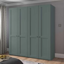Pharao24.de Kleiderschrank mit 4 T&uuml;ren im Landhausstil 200 cm breit