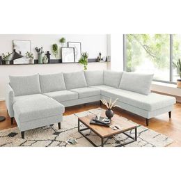 Pharao24.de Skandi Couchlandschaft in Offwhite Webstoff