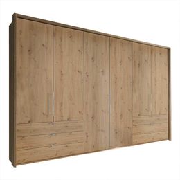 Pharao24.de XL Schlafzimmerkleiderschrank in Eiche Bianco Faltt&uuml;ren