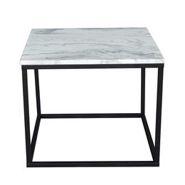 Pharao24.de Marmor Beistelltisch mit B&uuml;gelgestell 60 cm tief