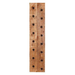 Pharao24.de Wand Flaschenregal aus Mangobaum Massivholz rustikalen Stil