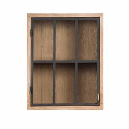 Pharao24.de K&uuml;chen H&auml;ngeschrank aus Pinie und Metall Landhaus 80 cm hoch