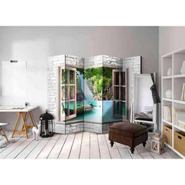 Pharao24.de 3D Paravent mit Lagunenlandschaft modern