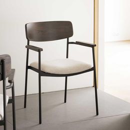 Pharao24.de Stuhl Esszimmer Esszimmerstuhl mit Armlehnen und Bezug (2er Set)