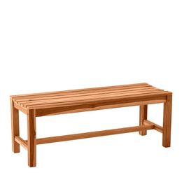 Pharao24.de Gartensitzbank aus Teak Massivholz R&uuml;ckenlehne
