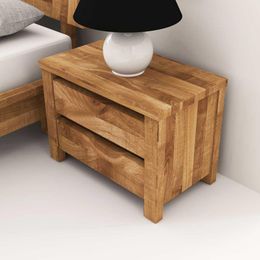 Pharao24.de Nachtkonsole aus Wildeiche Massivholz 50 cm