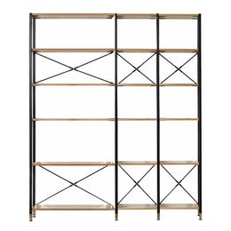 Pharao24.de Gro&szlig;es Garderobenregal im Industry und Loft Stil Metall