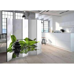 Pharao24.de Design Paravent mit Wellness Motiv 225 cm breit